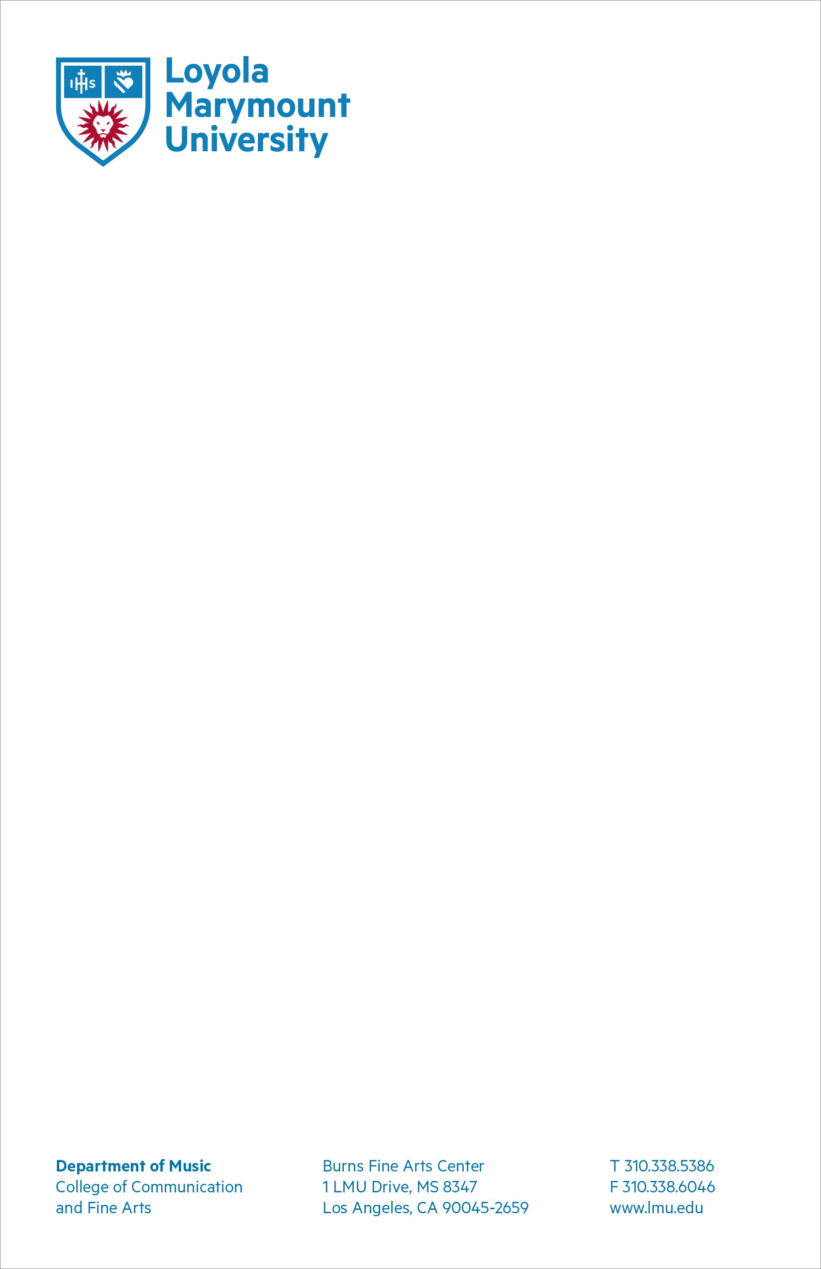 Print Stationery - Loyola Marymount University